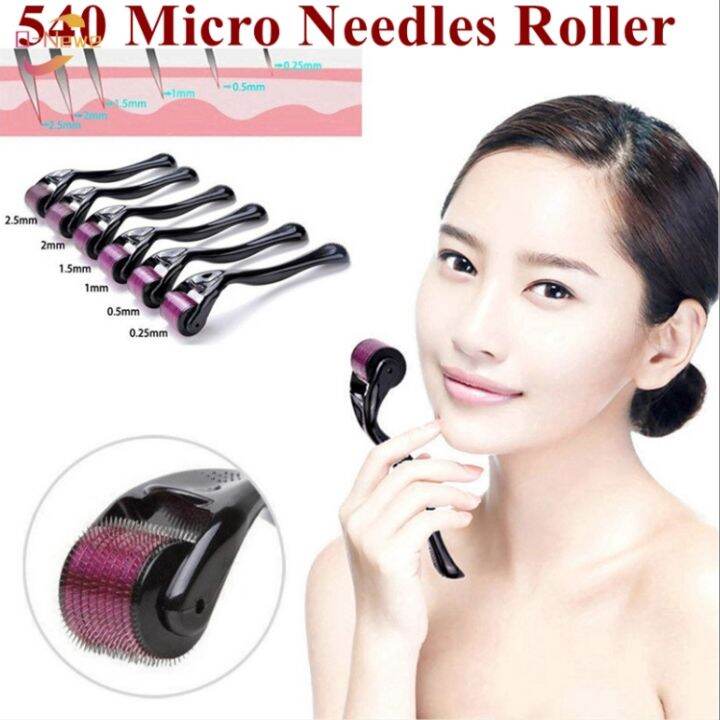 O-New Micro Needle 540 Roller Derma Roller Dermaroller Titanium Hair Regrowth Beard Growth Anti ...