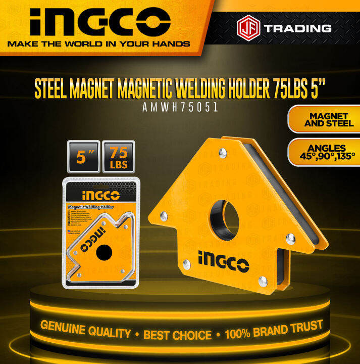 INGCO Steel Magnet Magnetic Welding Holder 75lbs 5” AMWH75051 | Lazada PH