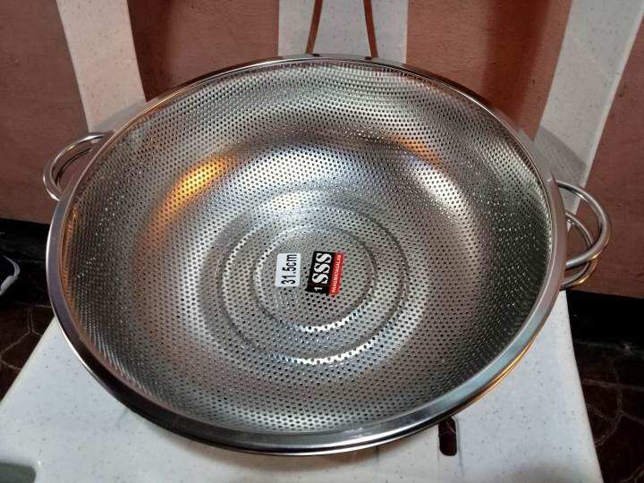 Stainless Steel Double Ears Colander Strainer Big Strainer Salaan Size ...
