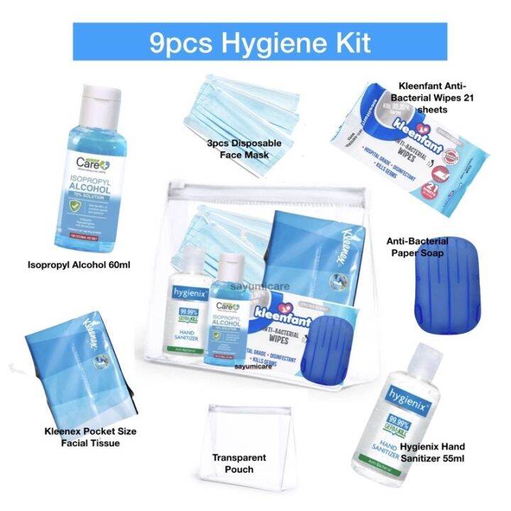 Hygiene Kit 9 in1 New Normal alcohol / facial tissue / sanitizer ...