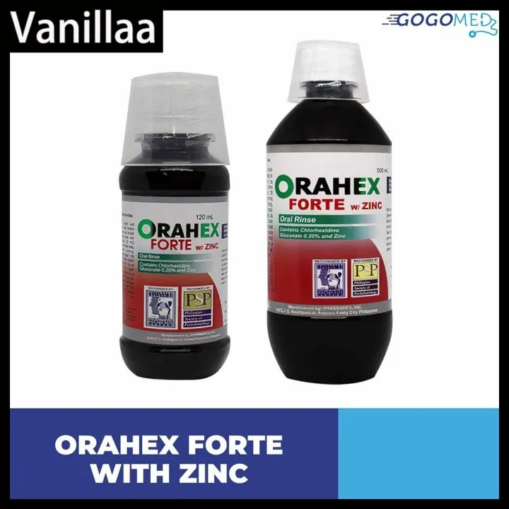 Vanillaa Orahex Forte with Zinc Dental Oral Rinse Mouthwash (with ...