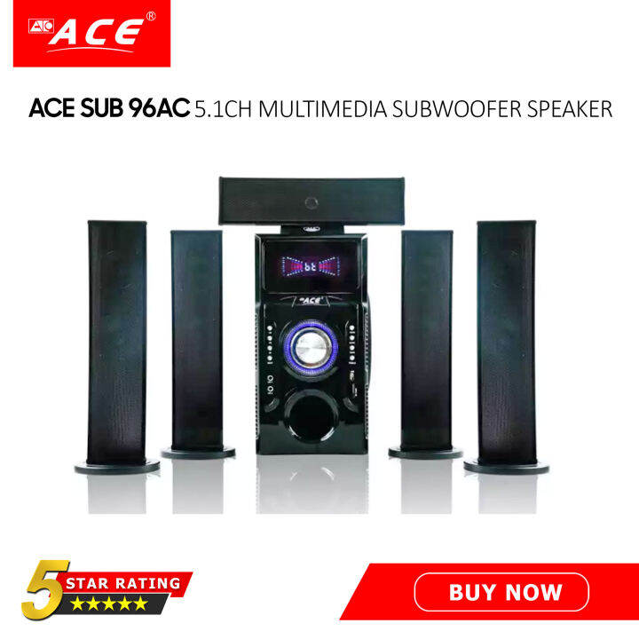 ACE SUB 96AC 5.1CH MULTIMEDIA SUBWOOFER SPEAKER SYSTEM | Lazada PH