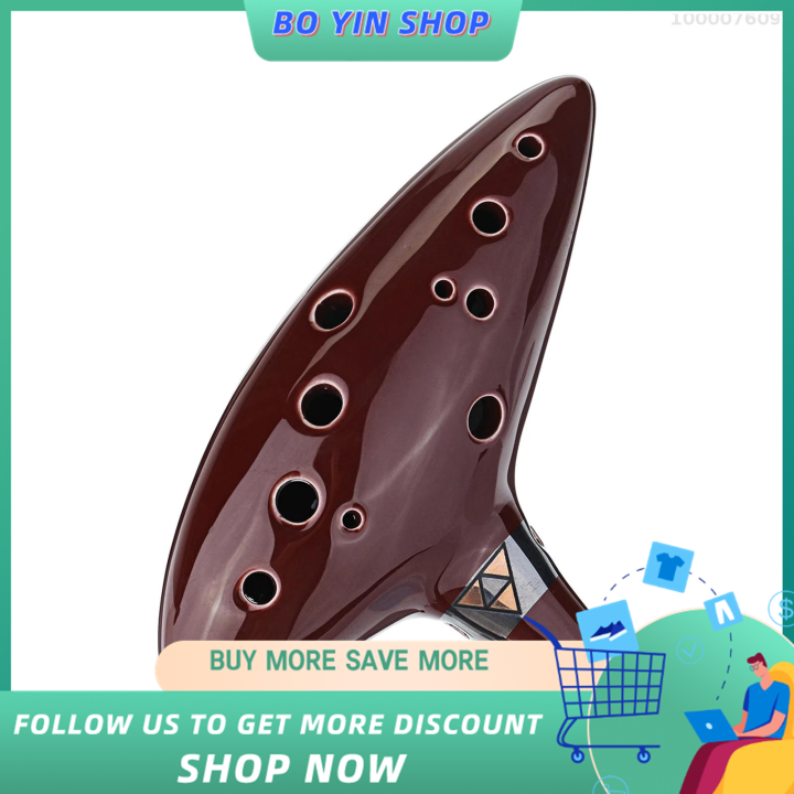 12 Holes Alto C Zelda Ocarina Ceramic Vessel Flute Wind Musical ...