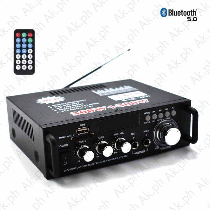 SN-808 AMPLIFIER Bluetooth Radio ISO Connector with Remote Control ...