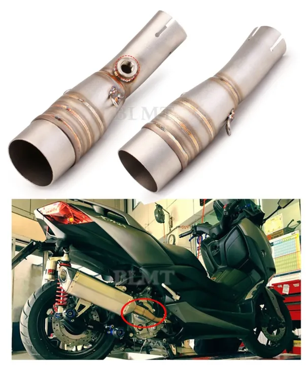Motorcycle Exhaust Middle Link Pipe Fit All 51mm Exhaust Muffler For ...