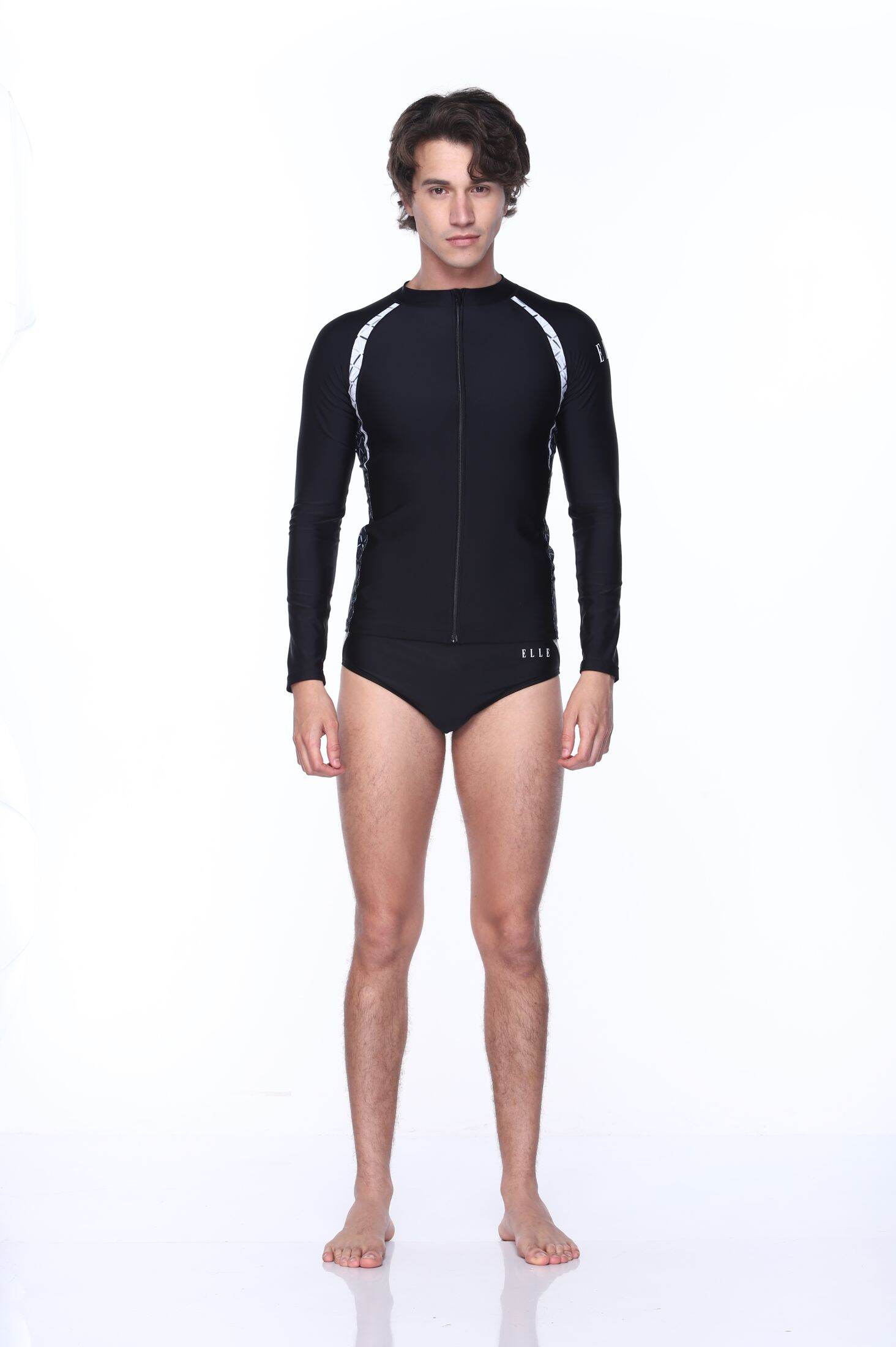 ELLE SWIMWEAR I เสื้อว่ายน้ำแขนยาว มีซิป I สีขาว I L0H1BPP15001 ...