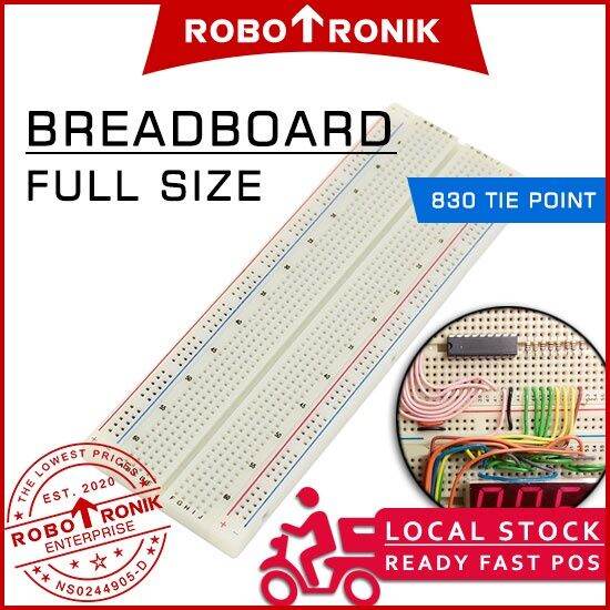 Solderless Breadboard (Full Size) 830 tie point MB-102 bread board | Lazada