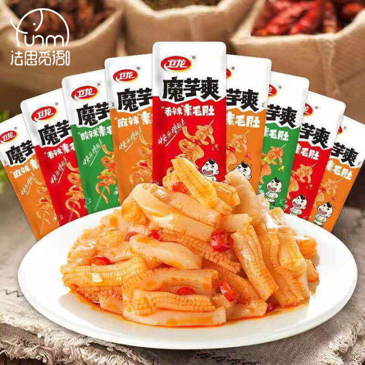 Fasimiyu เส้นบุก หม่าล่า ขนมทานเล่นรสหม่าล่า อาหาร ขนม จีน 18g 卫龙魔芋爽 ทานง่าย เพียงฉีกซอง ...