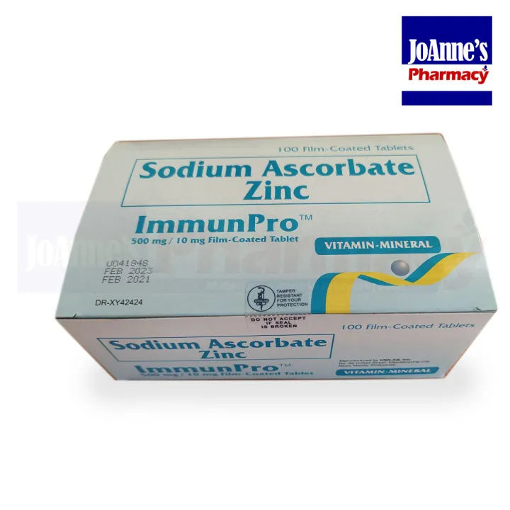 Immunpro (Sodium Ascorbate + Zinc) 100 tabs | Lazada PH
