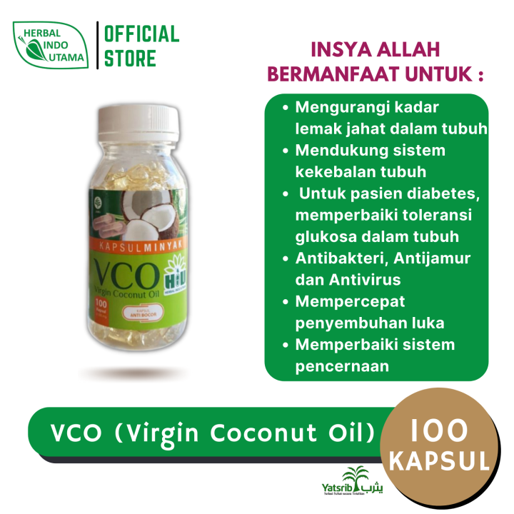 Kapsul Minyak VCO Virgin Coconut Oil 100 Kapsul | Lazada Indonesia