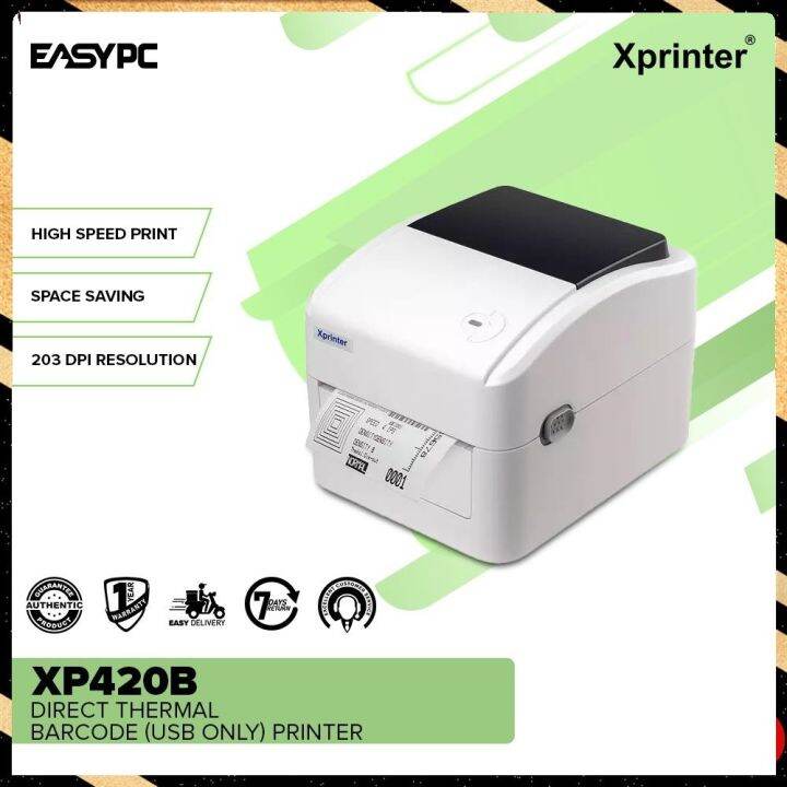 EasyPC Xprinter XP420B Waybill Printer barcode USB only or USB ...