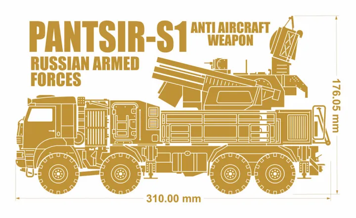 Pantsir-S1 Anti Aircraft Weapon Cutting Sticker | Lazada Indonesia