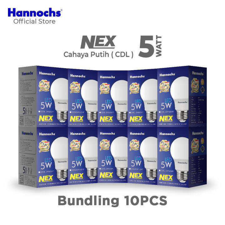 Hannochs Lampu LED NEX 5 watt CDL 10pcs - Putih - Paket Murah | Lazada Indonesia