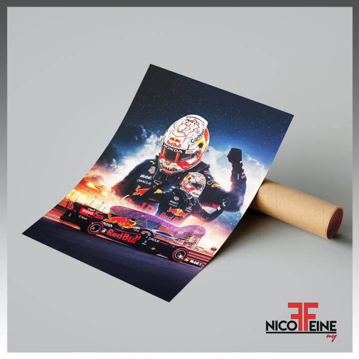 [Poster Only] Max Verstappen MV33 Redbull Racing 2021 World Champion ...