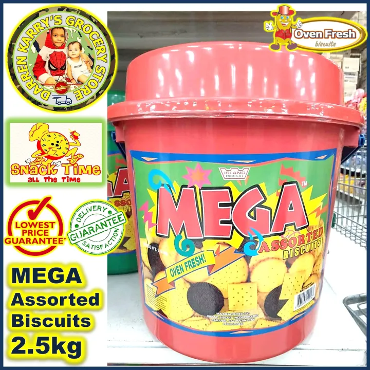 Island Biscuit Mega Assorted 2.5kg x 1 plastic bucket (Red) * Oven ...
