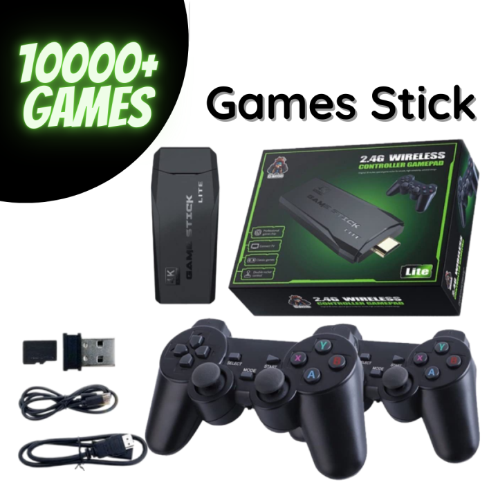 Abaaba 4K HD Game Stick PS1 GBA Video Game Console 2.4G Double Wireless ...