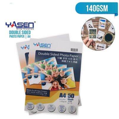 YASEN BRAND DOUBLE SIDED 140 GSM A4 SIZE 50 SHEETS | Lazada PH