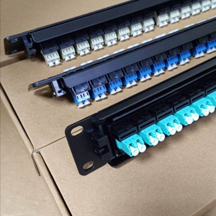 patch panel fiber optik 24 core 48 core lc 1 U rack mount | Lazada ...