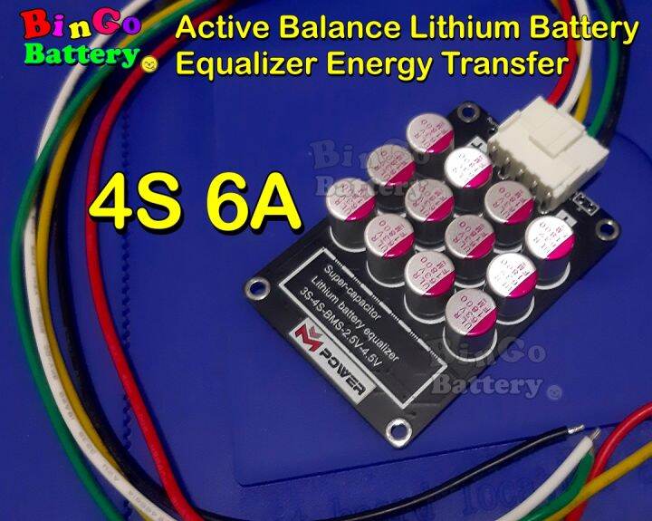 Active Balance Lithium Lipo, LiFePO4, NMC Battery Equalizer Energy Transfer แอคทีฟ บาลานซ์ 4S ...