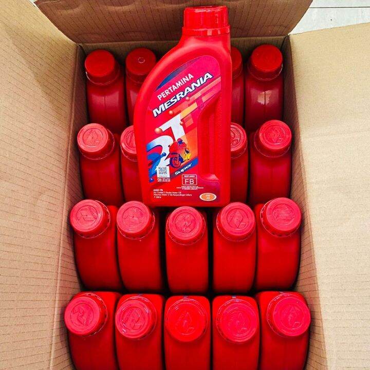 1 DUS OLI OIL SAMPING MESRANIA 2T SUPER SAE 20 1LITER OLI 2 STROKE ...