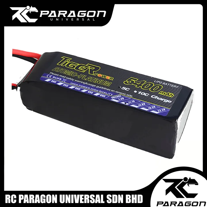 Lipo Battery TIGER 6S 22.2V 5400 mah 45C/90C XT60 / T Plug (Deans ...