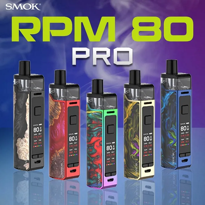 Vape SMOK RPM80 PRO 80W Pod Mod Kit Cartridge 100% Authentic Vaporizer ...