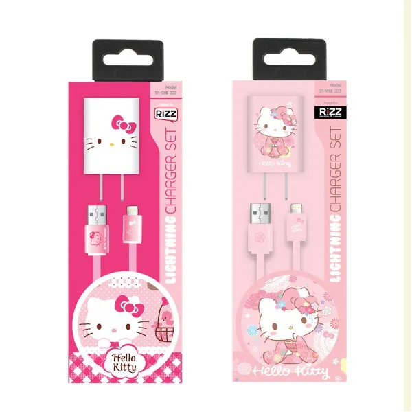 Rizz(ริซ) Hello Kitty - Lightning Charger Set ชุดชาร์จสุดคุ้มลายคิตตี้ ...
