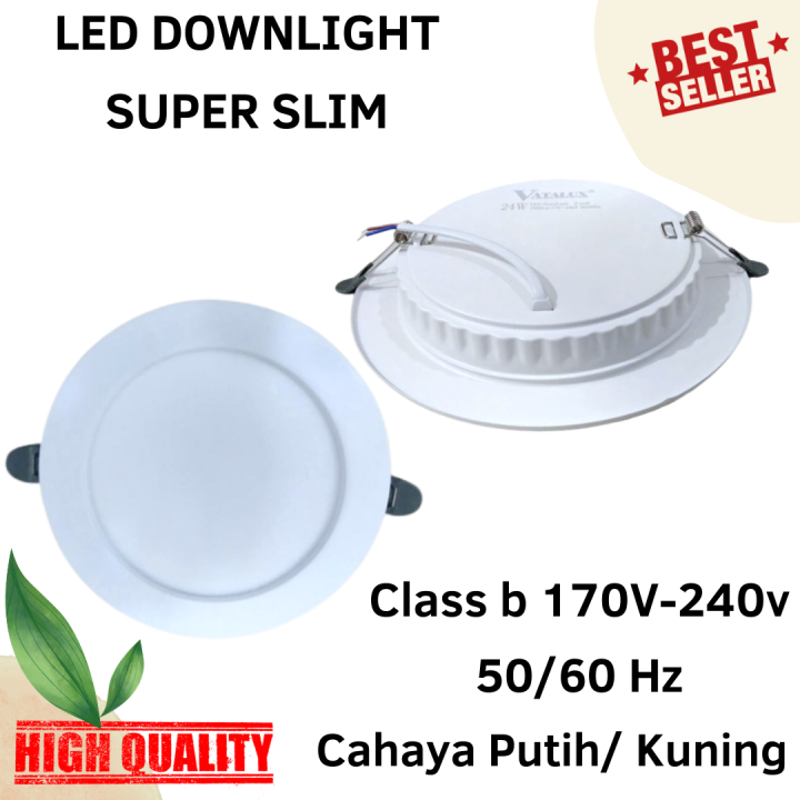 LED Downlight Super Slim Lampu Estetik untuk Ruangan 6 watt 9 watt 12 ...