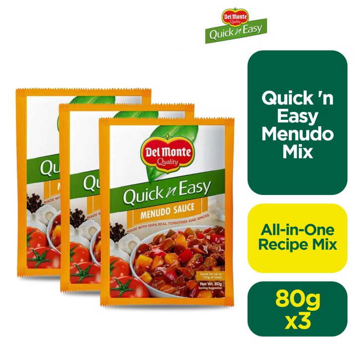 DEL MONTE Quick n Easy All-in-One Recipe Mix Menudo Sauce - 80g x 3 ...