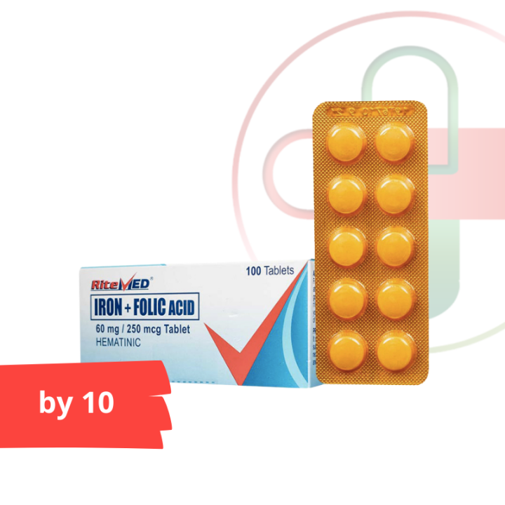 RiteMed Folic + Iron Tablet by 10 | Lazada PH