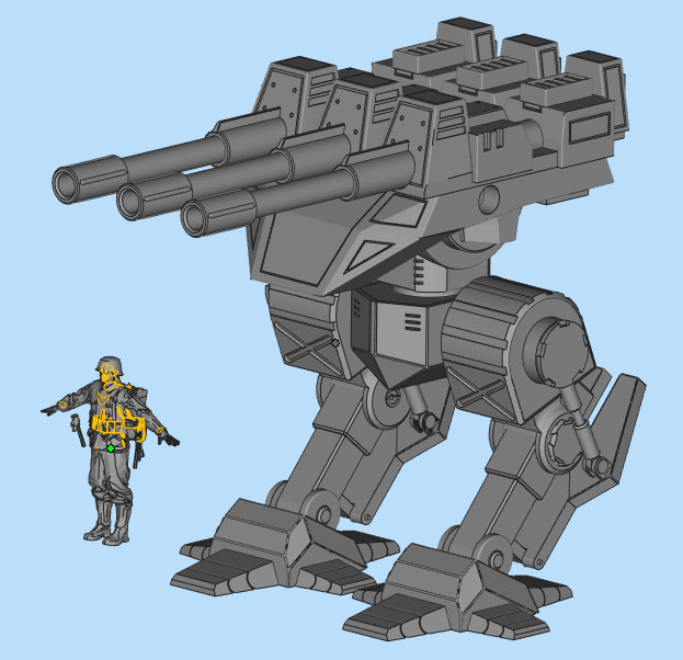 Red alert command and conquer GDI mecha robot armed robot dog 7 cm ...