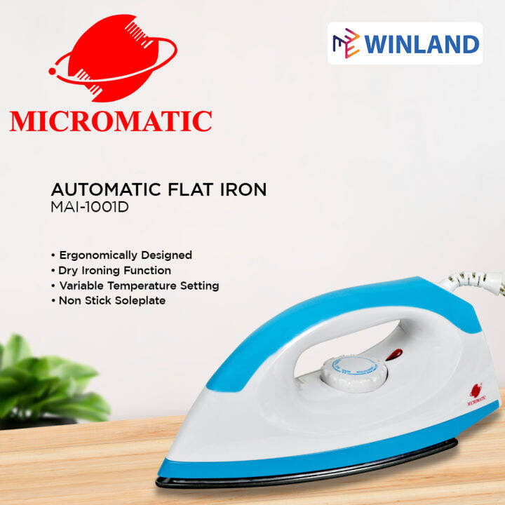 MICROMATIC by Winland Non Stick Automatic Flat Iron for Clothes MAI ...