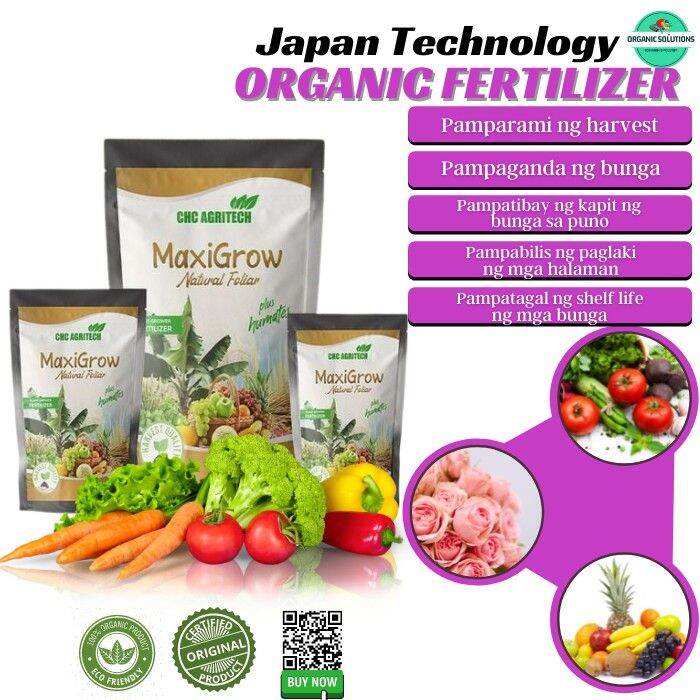 100% Organic Foliar Fertilizer Maxigrow 100g CHC Agritech Japan ...