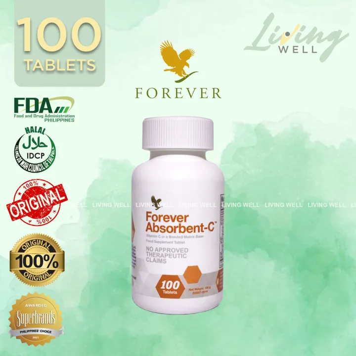 Forever Absorbent- C (100 Tablets) (130g)- Vitamin C in a Bonded Matrix ...