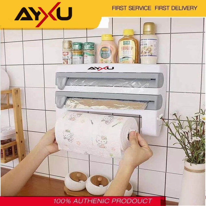 Ayxu 3 in 1 Kitchen Triple Paper Dispenser & Holder Paper | Lazada PH