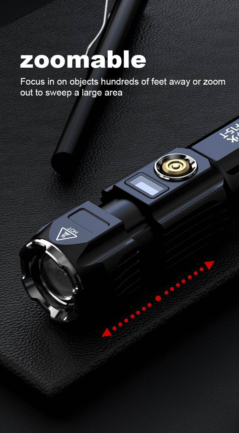 SupFire F15 T xhp90 36W led flashlight Ultra Bright torch Display Zoom ...