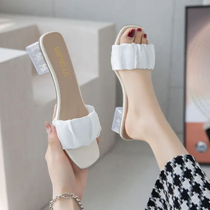 Cool sandals in the summer wear the new 2022 fairy wind crystal thick ...