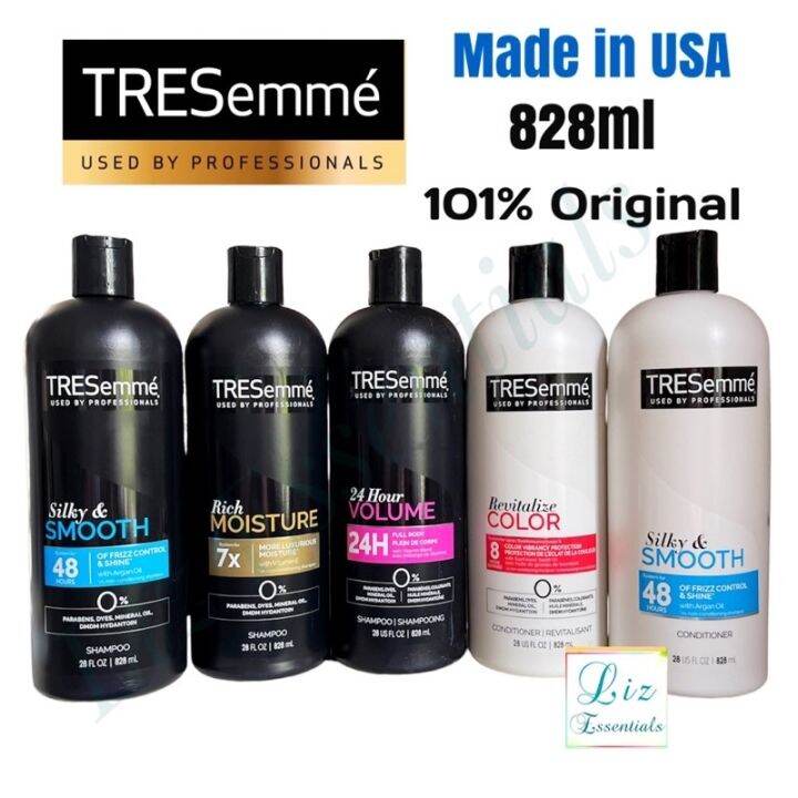 Original TRESemme Shampoo Conditioner 828ml Rich Moisture/Silky Smooth ...