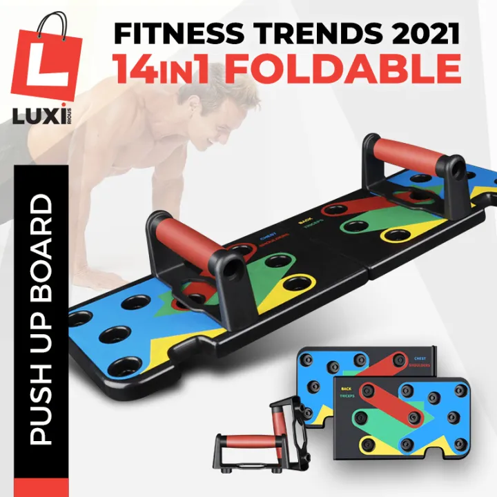 Push Up Board Plate Rack Set System Comprehensive 1 in 1 Body Fitness ...