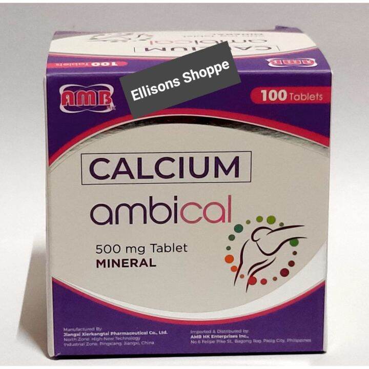 BEST SALE!۩ AMBICAL Calcium 500mg Box of 100 Tablets | Lazada PH