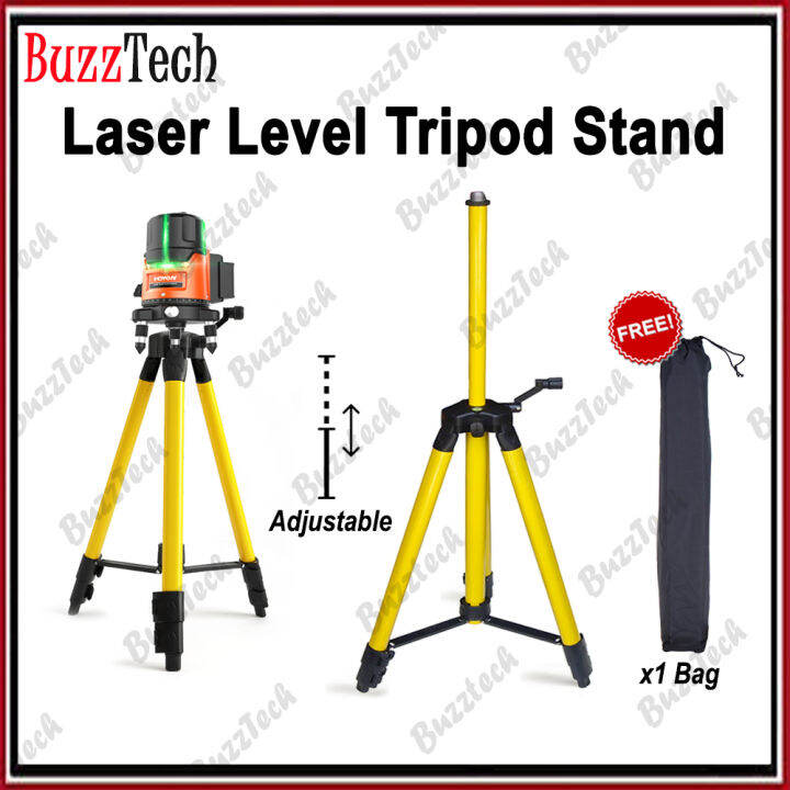 BuzzTech Laser Level Tripod Stand Laser Leveling Adjustable Tripod ...
