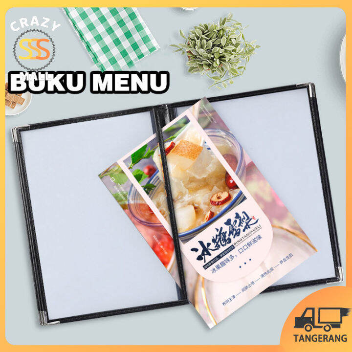 【A4 Transparan】Menu Sampul Buku Resto Cover Pelindung Menu Buku Menu ...
