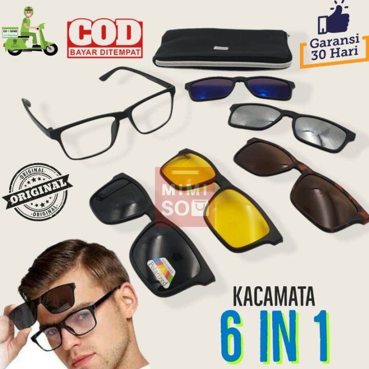 Kacamata Magic Vision 6 in 1 Lensa yang dapat di Ganti dengan Mudah ...