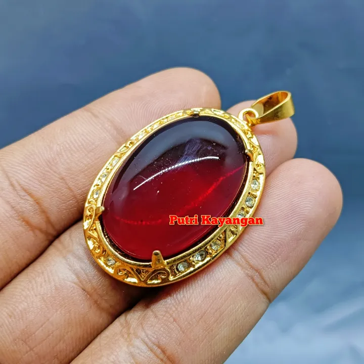Liontin Batu Akik Merah Siam HQ Colour Batu Merah Siam Siem Asli ...