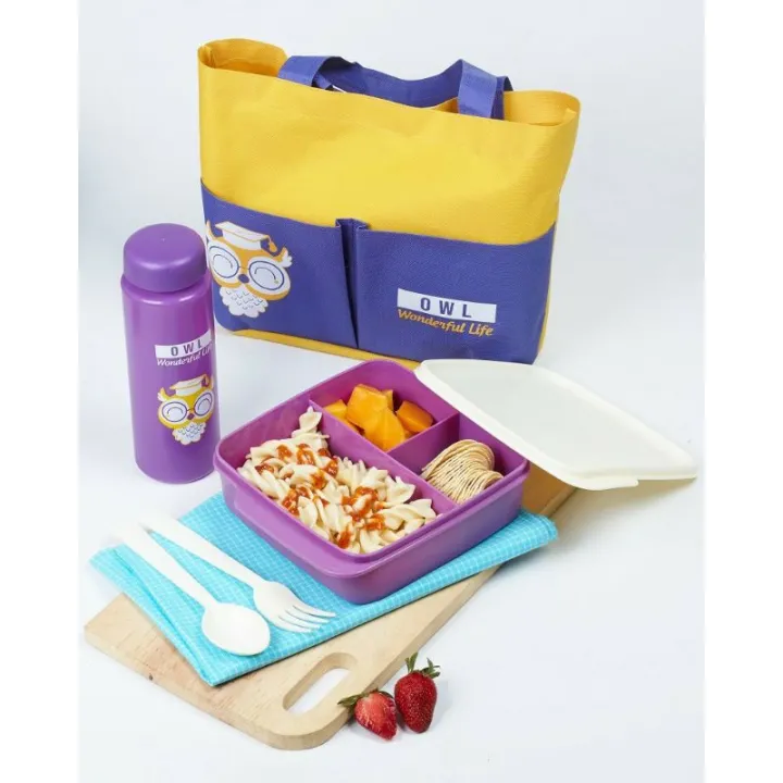 Lunch Box Set Kotak Bekal Makan / 1 Set Kotak Makan Beserta Tas / Tempat Makan Anak | Lazada ...