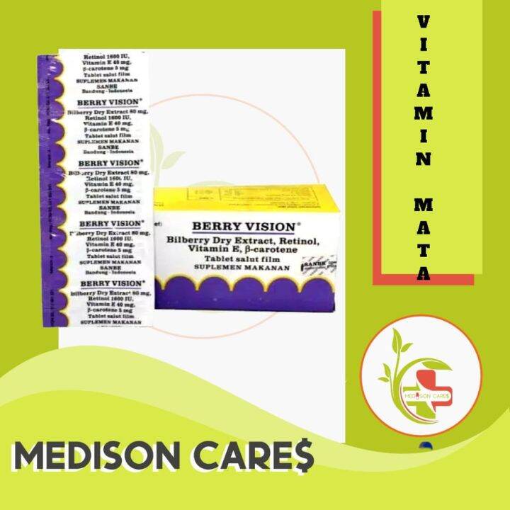 berry vision berryvision vitamin | per strip isi 10 | Lazada Indonesia