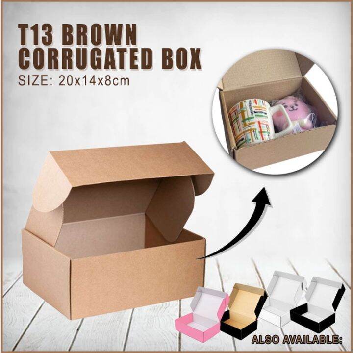 1pc | T13 Brown Corrugated Box Mailer Carton Gift for Mug Carton Box ...