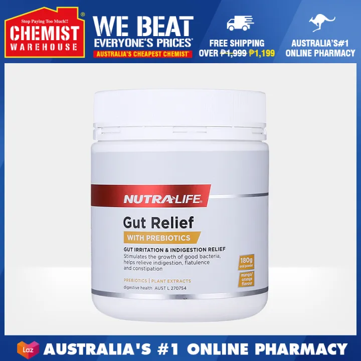 Nutralife Gut Relief Powder 180g Help Relieve Indigestion Flatulence ...