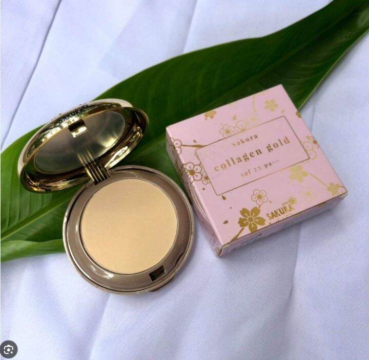 Sakura Collagen Gold Powder SPF 25 PA+++ แป้งผสมรองพื้นเนื้อละเอียด ...