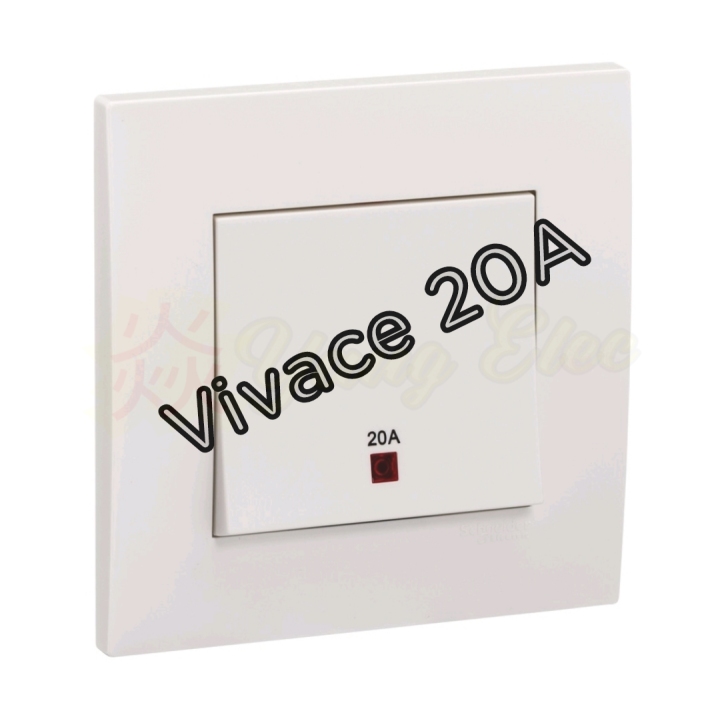 Schneider Electric Vivace 20A 1 Gang Double Pole Switch with Neon and ...